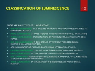 LUMINESCENCE the full process about it when | PPTX