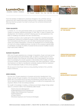 Luminore Overview | PDF