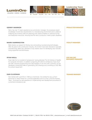 Luminore Overview | PDF