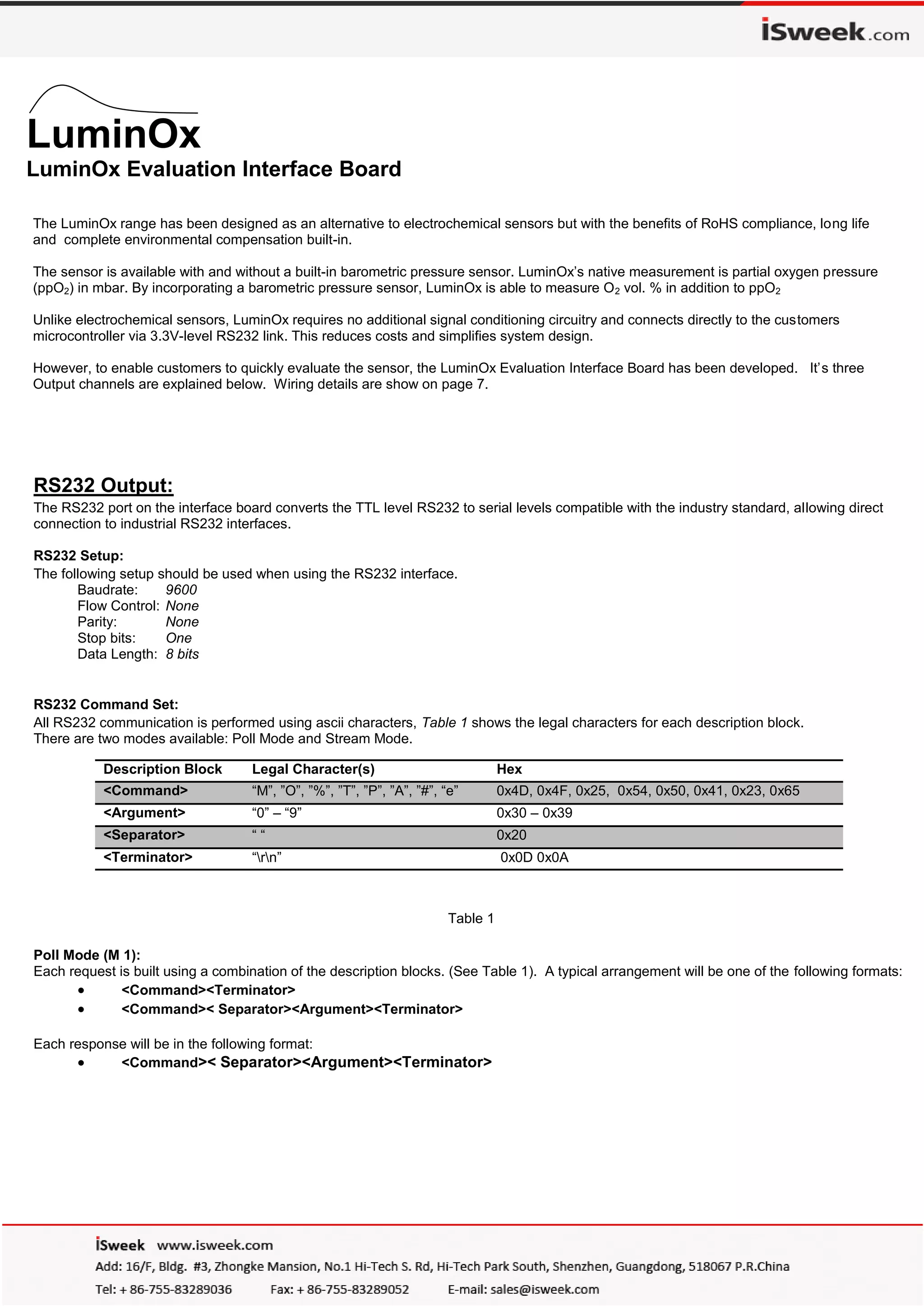 Lumin ox optical oxygen sensor evaluation interface board lox-evb | PDF