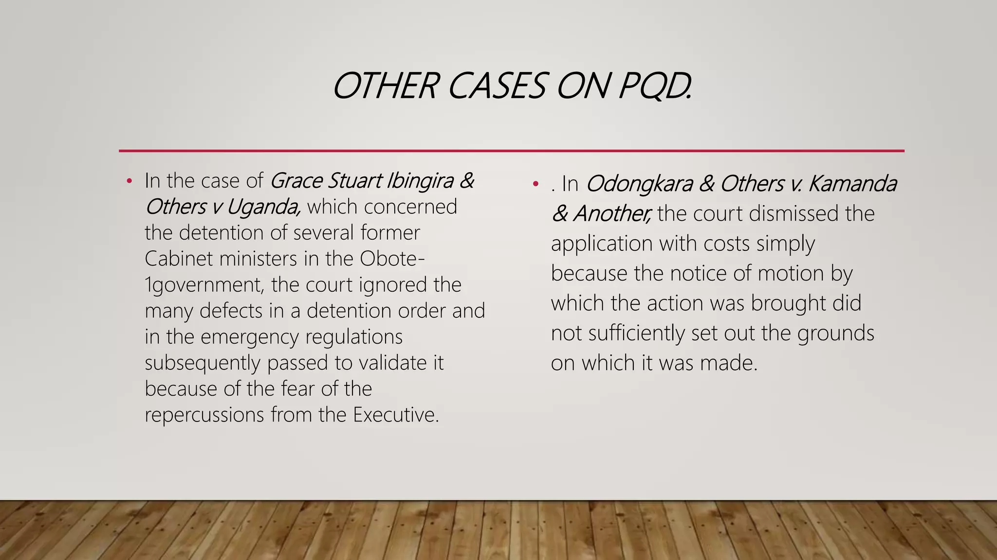 UNDERSTANDING THE POLITICAL QUESTION DOCTRINE (P.Q.D) | PPT