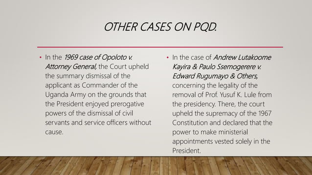 UNDERSTANDING THE POLITICAL QUESTION DOCTRINE (P.Q.D) | PPT