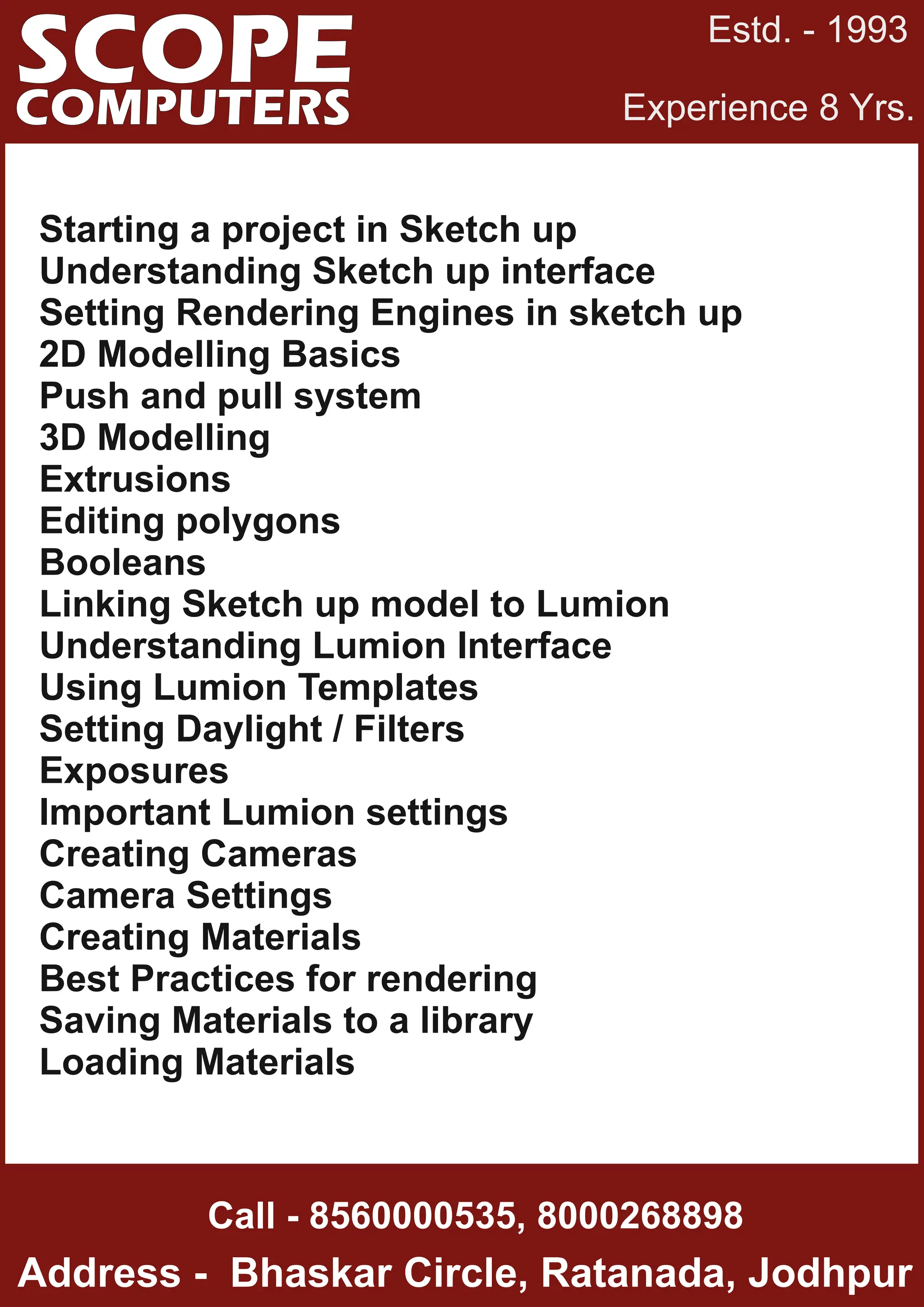 Lumion syllabus scope computers jodhpur v | PDF