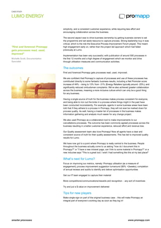 Lumo Case Study Promapp | PDF
