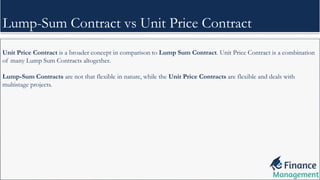 Lump Sum Contract | PPTX