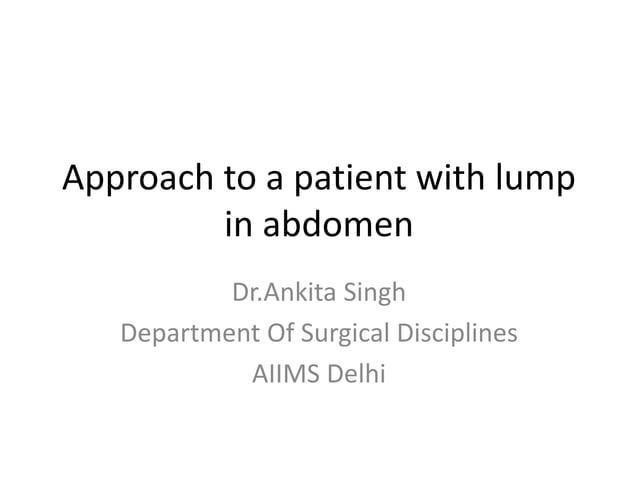 Lump abdomen | PPTX