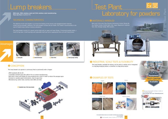 Lump breaking and grinding solutions Palamatic Process | PDF