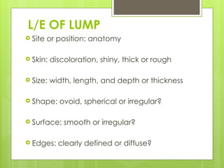Lump + Ulcer.pptx43657682467941794168565613 | PPTX