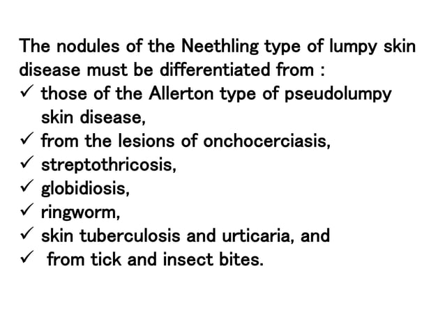 Lumpy skin disease | PPTX | Skin and Dermatology | Diseases and Conditions