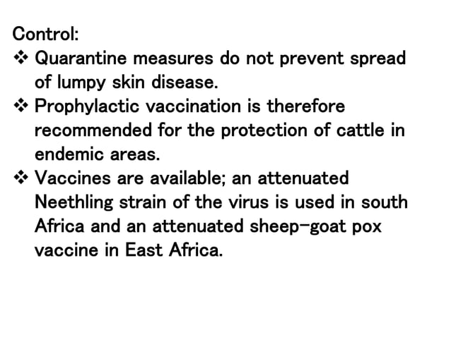 Lumpy skin disease | PPTX | Skin and Dermatology | Diseases and Conditions