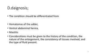 udder edema in goats | PPTX