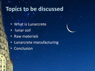 Lunarcrete | PPTX