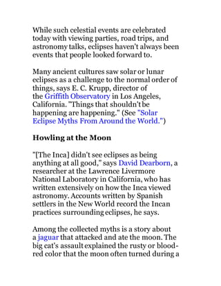 Lunar eclipse myths from around the world . | DOCX