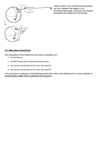 The determination of the distance to the moon by means of the parallax ...