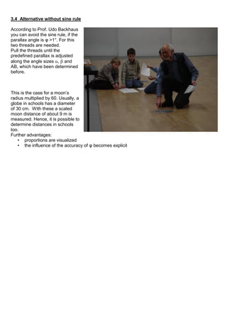 The determination of the distance to the moon by means of the parallax ...