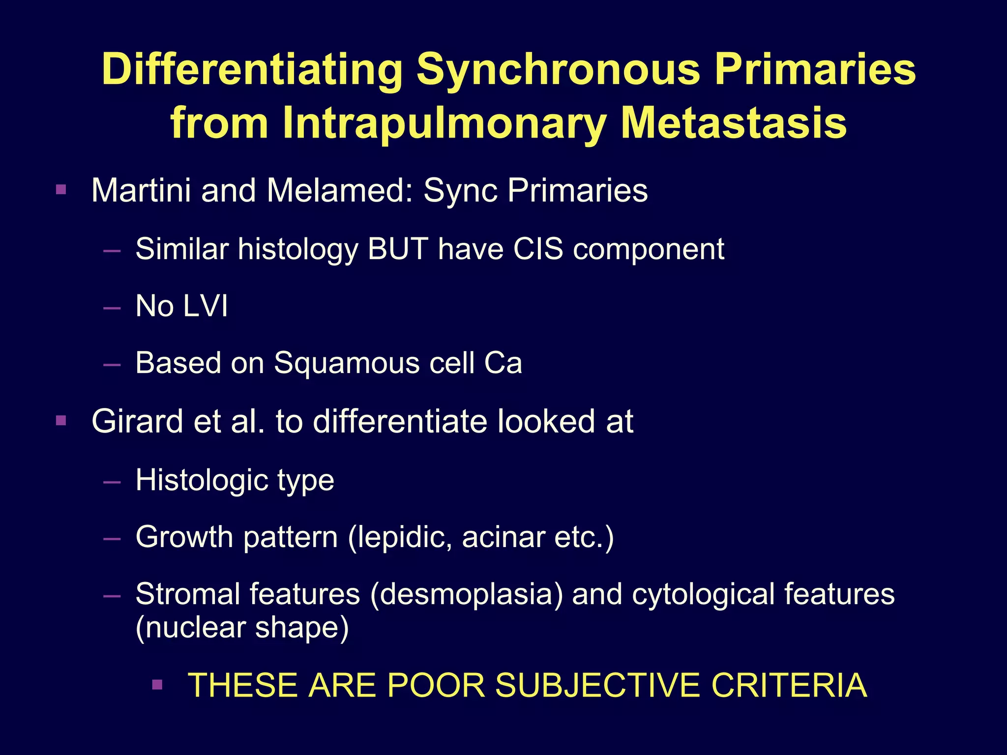 The IASLC Lung Cancer Staging Project: Proposals for the TNM Stage ...