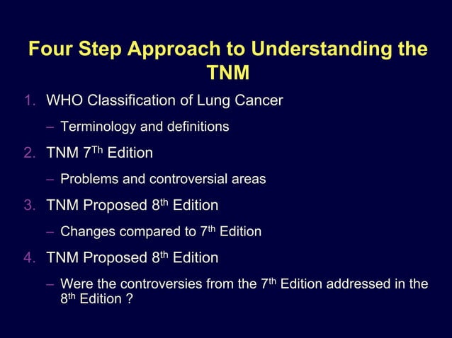 The IASLC Lung Cancer Staging Project: Proposals for the TNM Stage ...