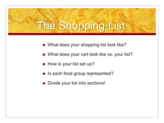 Navigating the Supermarket | PPTX