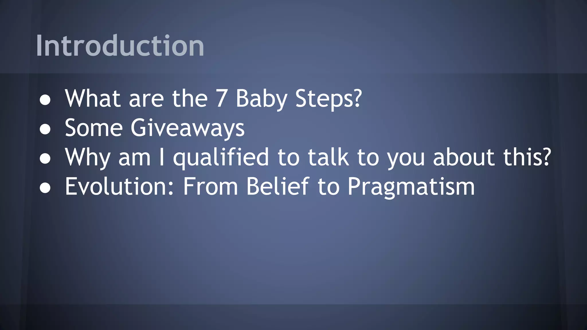 7 Baby Steps to Financial Freedom - Dave Ramsey | PPTX