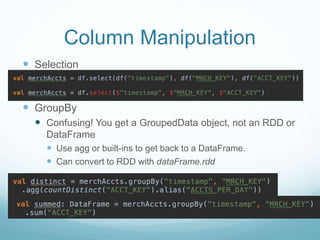 Frustration-Reduced Spark: DataFrames and the Spark Time-Series Library | PPTX | Databases ...
