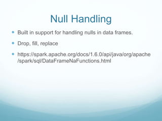 Frustration-Reduced Spark: DataFrames and the Spark Time-Series Library | PPTX | Databases ...