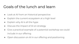 Lunch and Learn Artificial intelligence | PPT