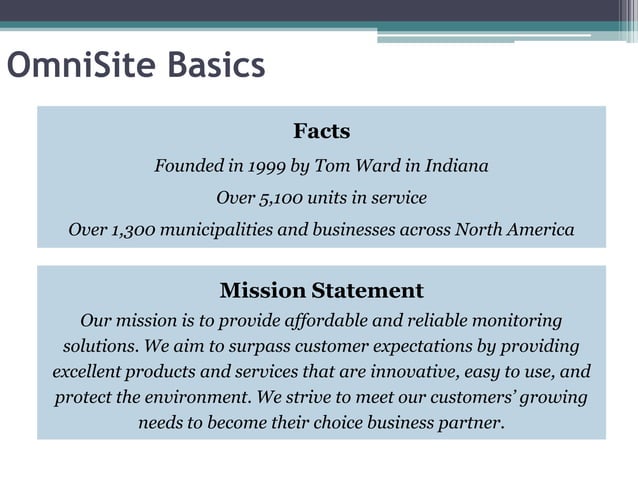OmniSite Cellular Monitoring Solutions | PPT