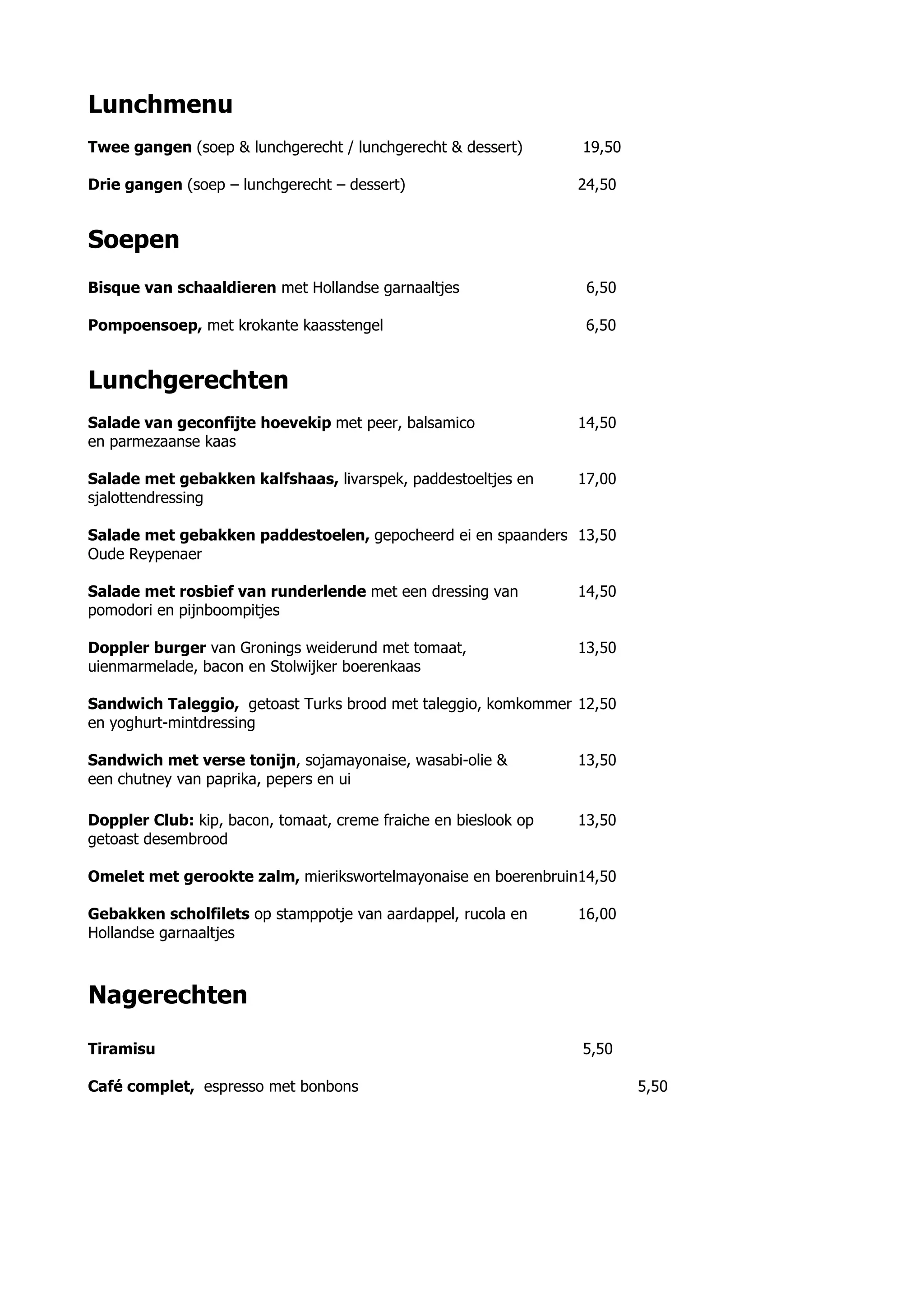 Lunchkaart herfst 2010 | PDF