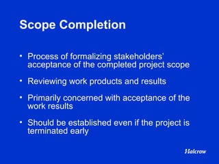 Lunch time presentation scope management | PPS | Business | Business ...