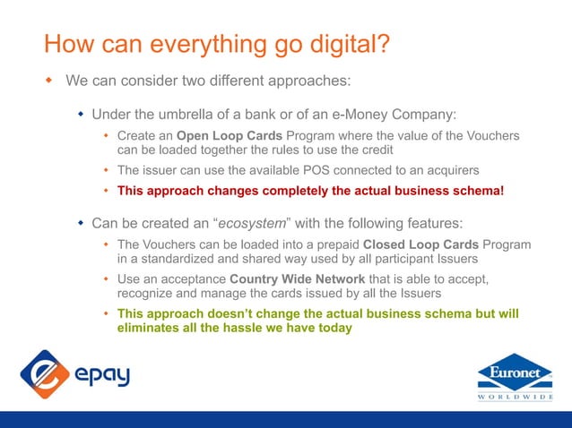 Lunch Vouchers Epay Presentation (Dl) | PPT