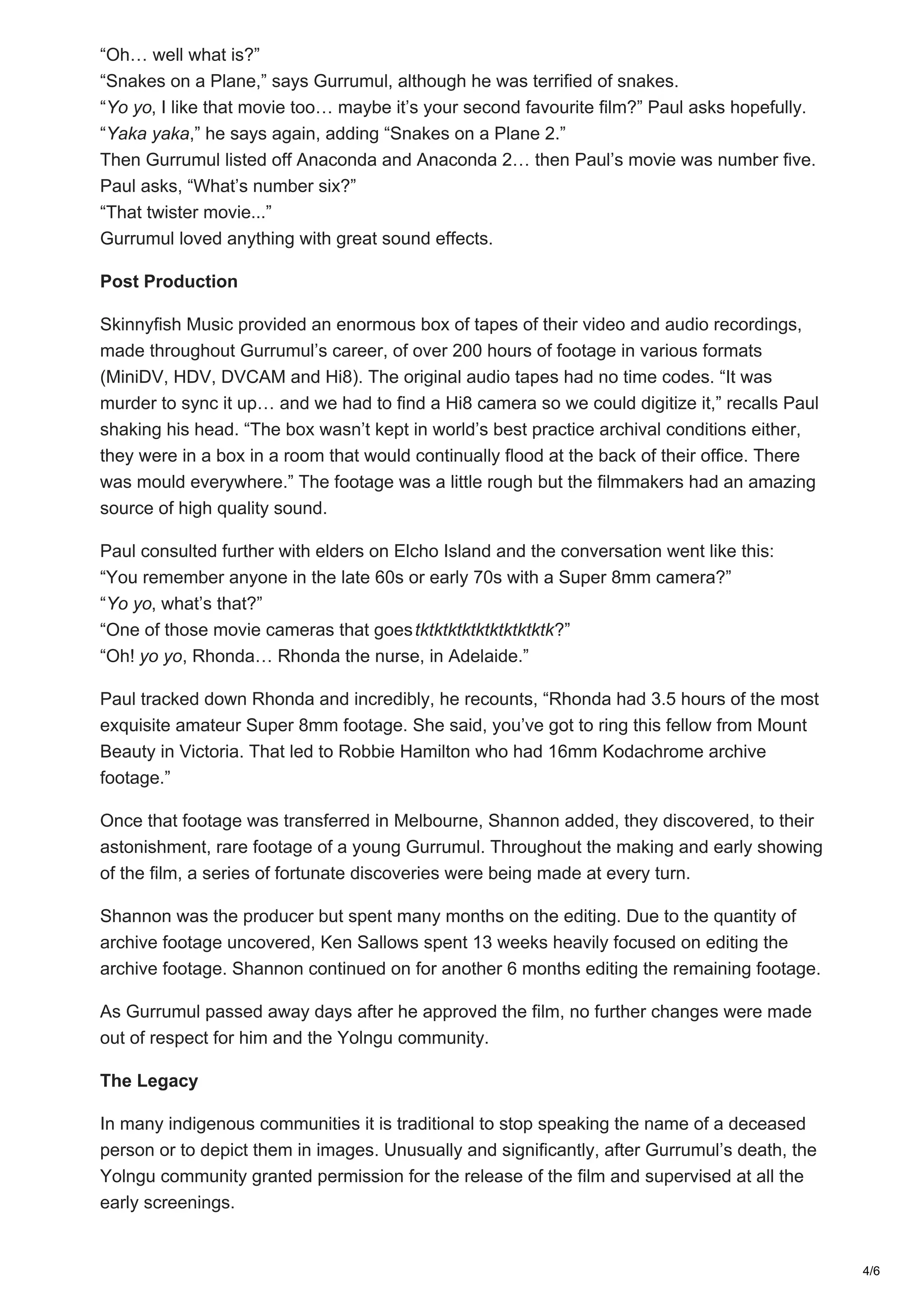 Gurrumul, The Documentary All Australians Must See | PDF