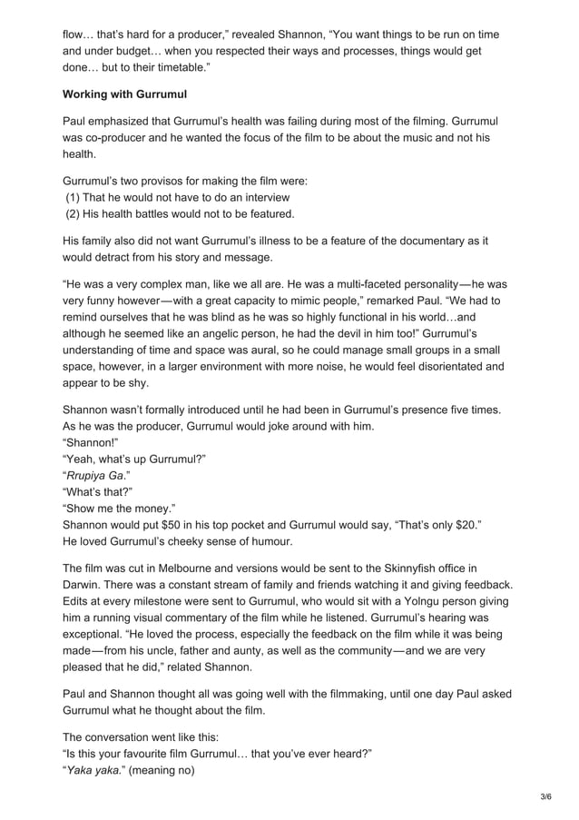 Gurrumul, The Documentary All Australians Must See | PDF