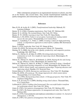 Dr. Fred C. Lunenburg [1]. the demise of bureaucracy schooling v1 n1 ...