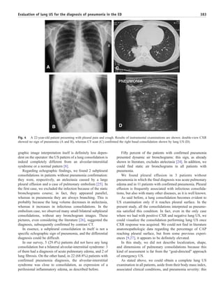 Evaluation of lung ultrasound for the diagnosis of pneumonia in the ED ...