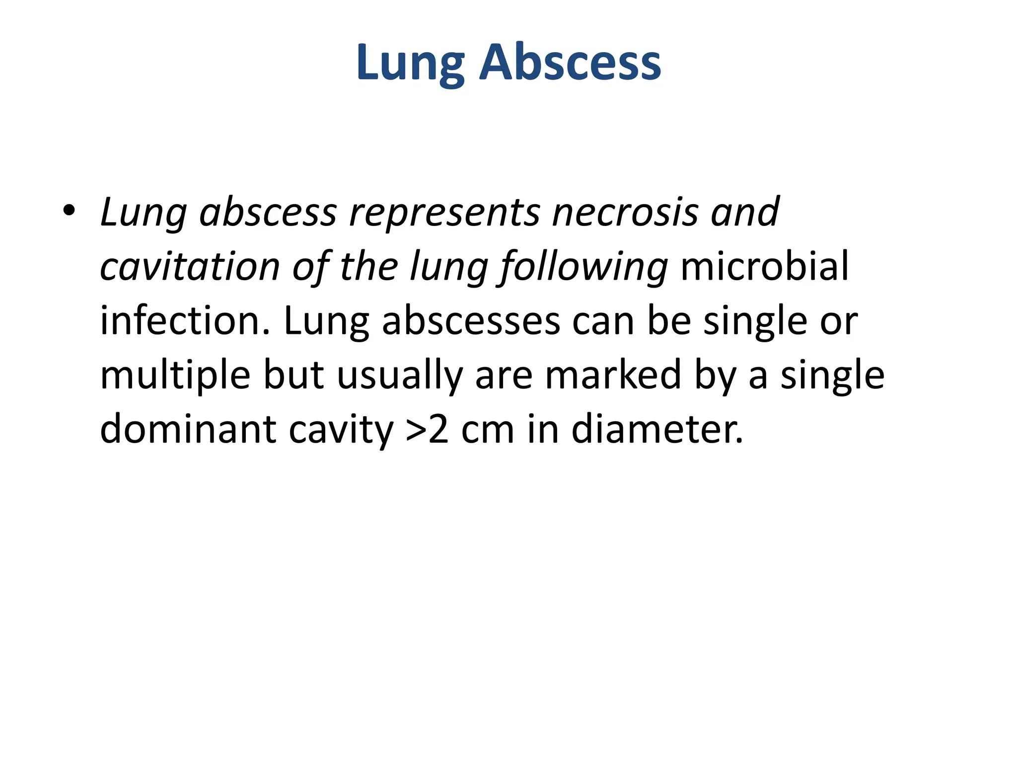 Lung Abscess.pptx for medical students.. | PPTX