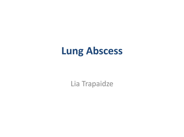 Lung Abscess.pptx for medical students.. | PPT