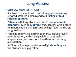 Lung Abscess.pptx for medical students.. | PPT