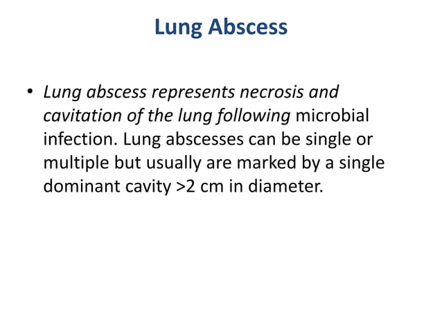 Lung Abscess.pptx for medical students.. | PPT