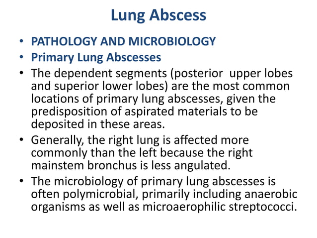 Lung Abscess.pptx for medical students.. | PPT