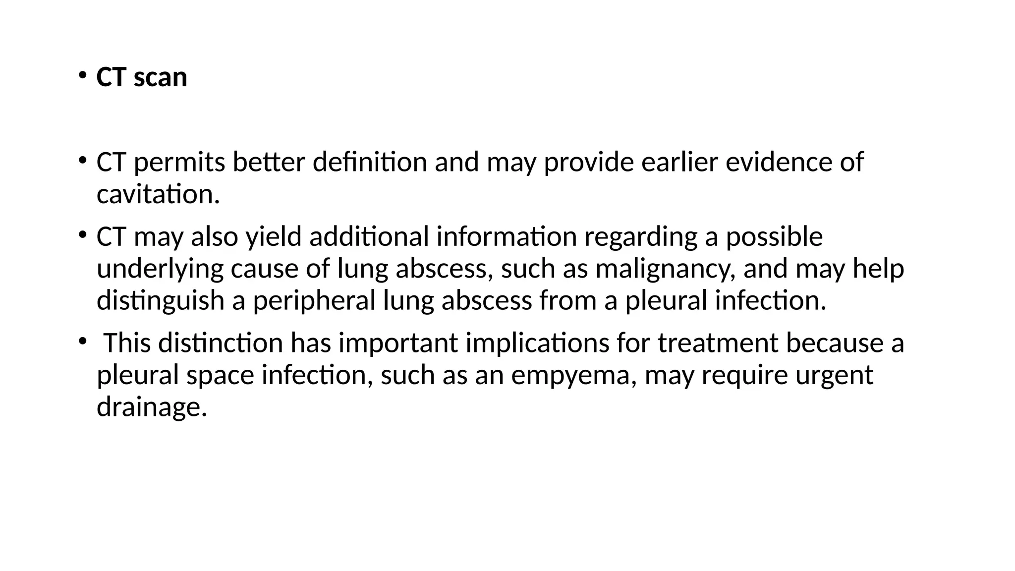 lung abscess-types, clinical features, treatment | PPTX