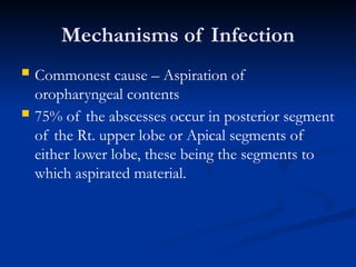 Introduction to lung abscess with simple understanding. | PPTX