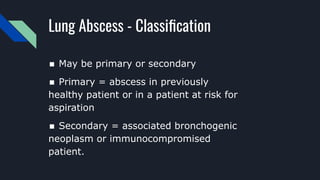 Lung Abscess .easy pathology and understanding | PDF