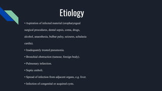 Lung Abscess .easy pathology and understanding | PDF