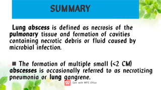 LUNG ABSCESS Presentation heart related disease.pdf