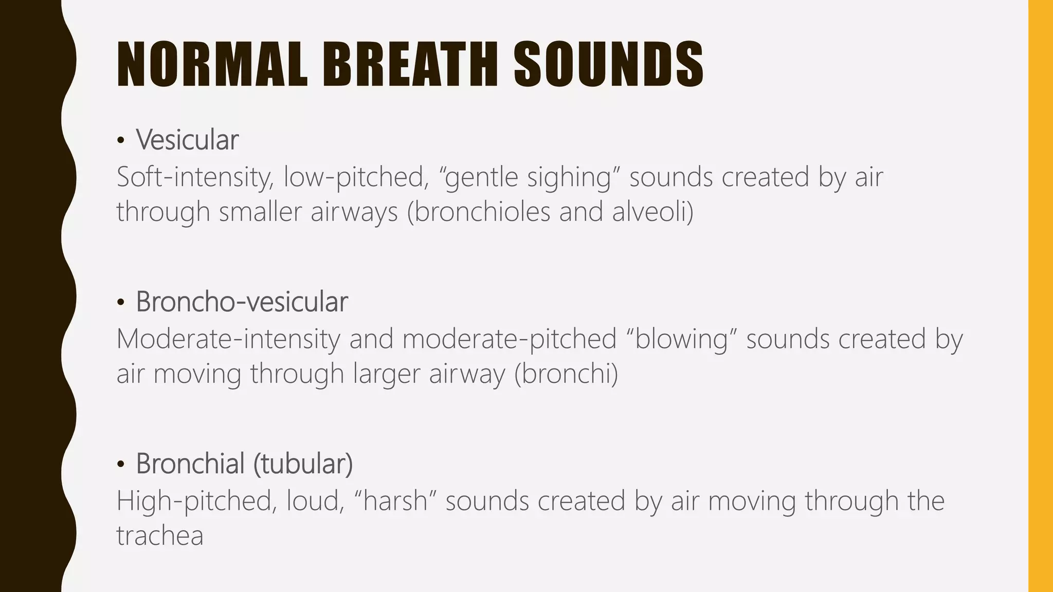 Lung assessment part 2 (Lung Sounds) | PPTX