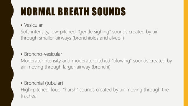Lung assessment part 2 (Lung Sounds) | PPTX