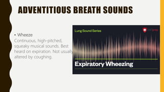 Lung assessment part 2 (Lung Sounds) | PPTX