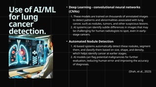 Lung cancer Detection with AIML in Healthcare sector.PPT
