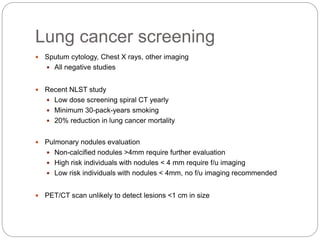 Lung cancer board review lecture | PPTX