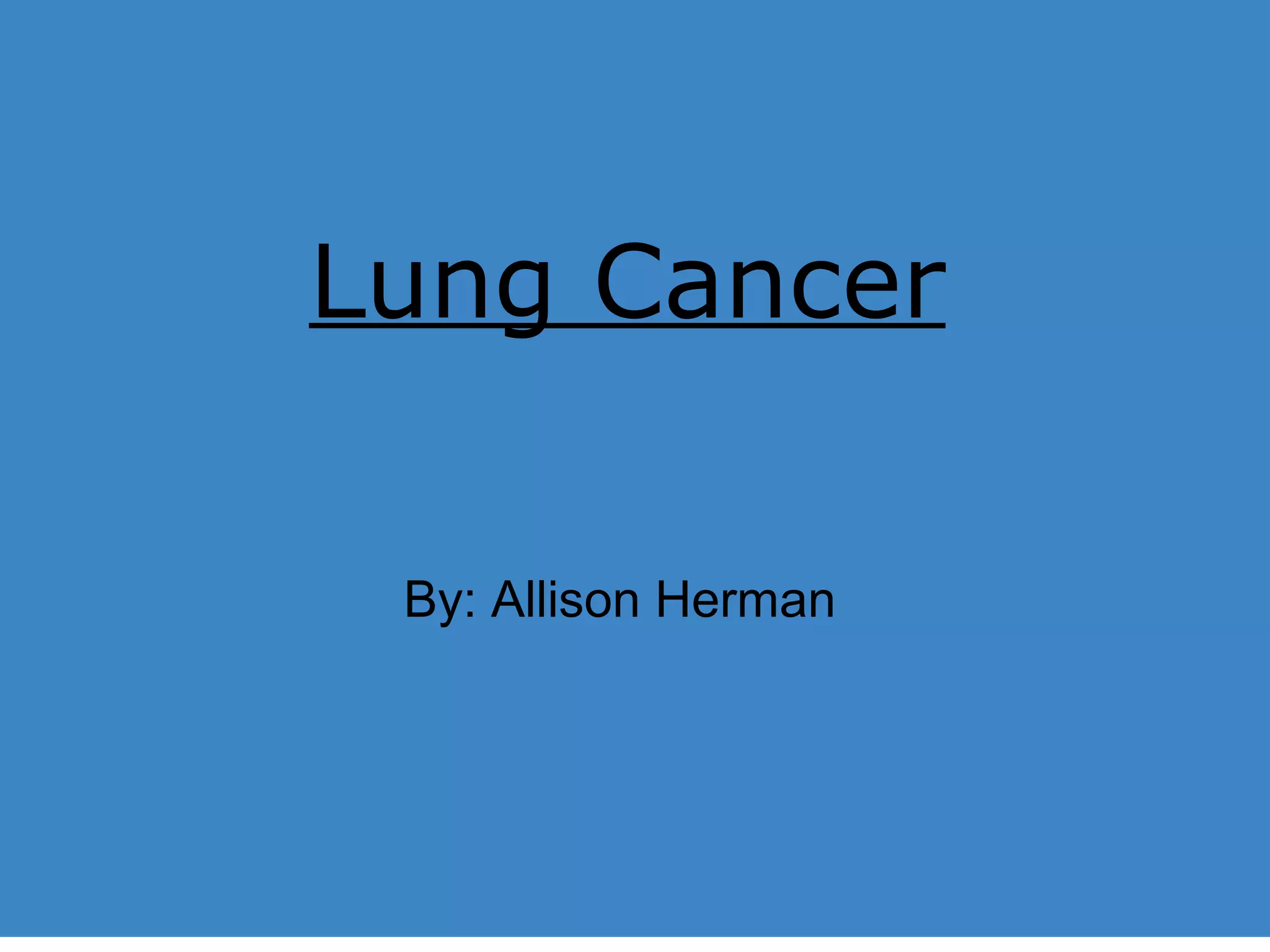 Lung cancer | PPT